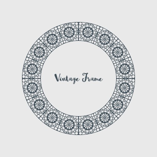 Decorative circle frame Royalty Free Vector Image