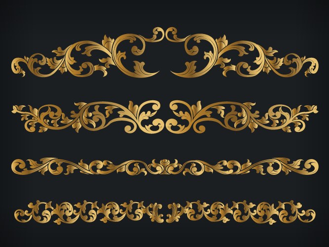 Gold Line Divider Vector Images (over 1,600)