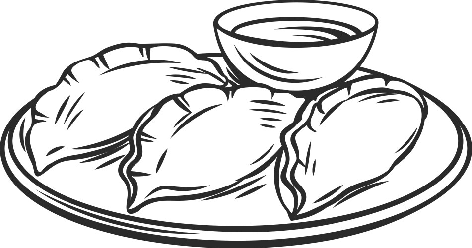 Kawaii chinese dumplings cute asian food dim sum Vector Image