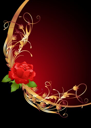 Golden vine ornament Royalty Free Vector Image