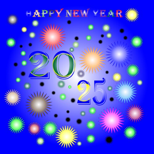 Hand drawing 2025 with white background Royalty Free Vector