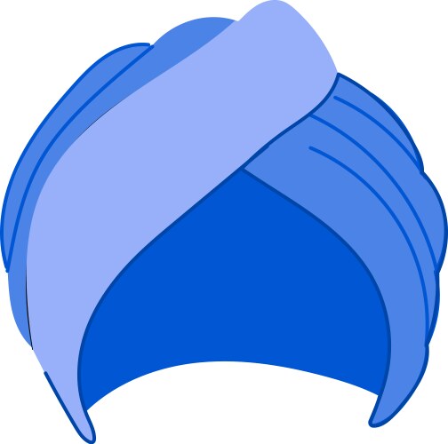 Asian turban indian cartoon Royalty Free Vector Image