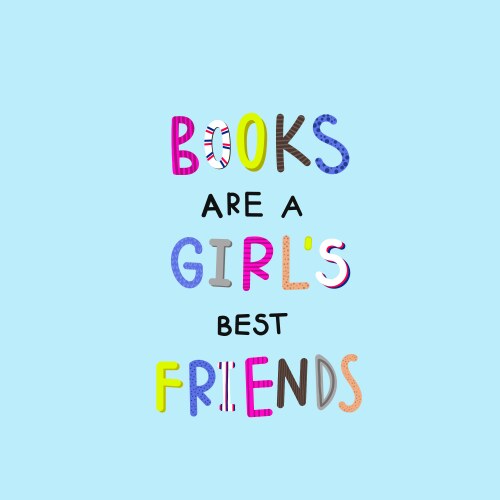 Reading book lettering typography Royalty Free Vector Image