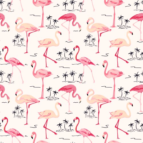 Flamingo bird background Royalty Free Vector Image