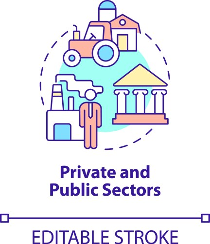 Neoliberalism concept icon Royalty Free Vector Image