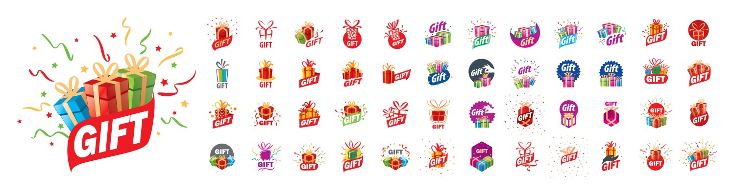 Big set of logos computers Royalty Free Vector Image