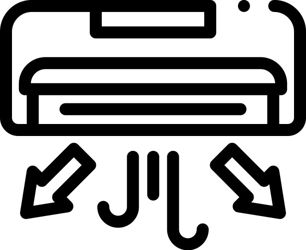 Air flow icon thin linear style design isolated Vector Image