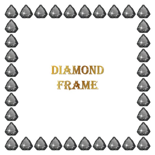 Beautiful diamond frame Royalty Free Vector Image