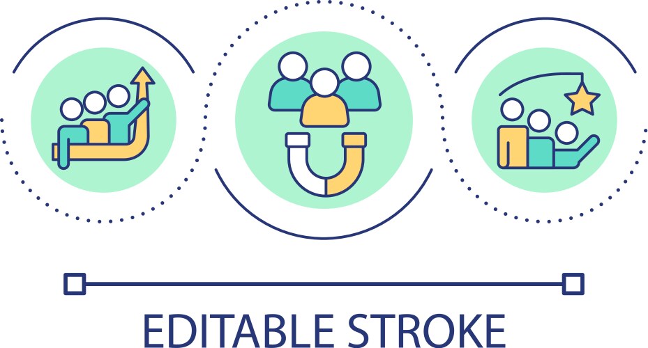 Employee incentive programs loop concept icon Vector Image