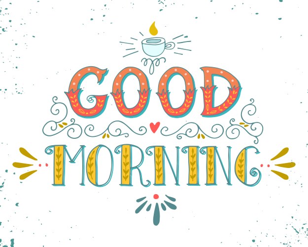 Good morning banner brushing teeth hygiene Vector Image