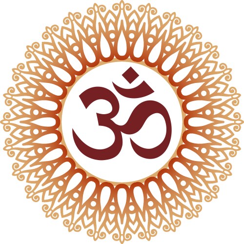 Ohm om aum symbol hand drawn Royalty Free Vector Image