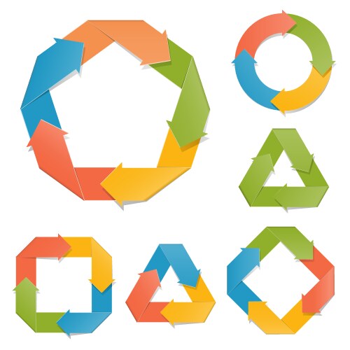 Blank diagram template Royalty Free Vector Image