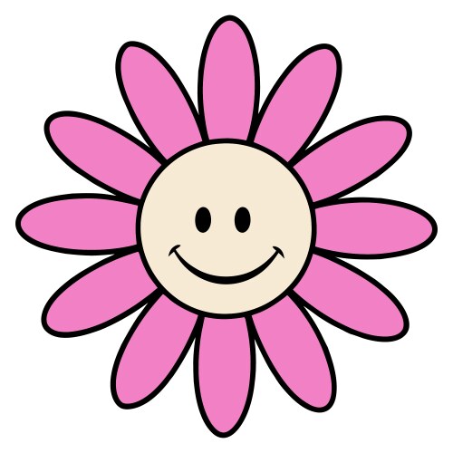 Smiley daisy Royalty Free Vector Image - VectorStock