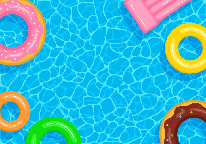 Summer swimming pool banner with copy space set Vector Image