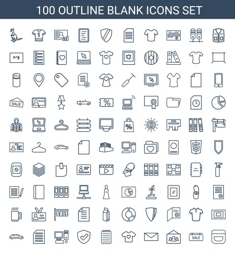Blank icons Royalty Free Vector Image - VectorStock
