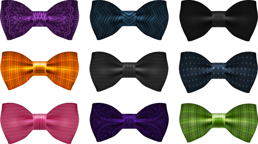 Realistic bow tie Royalty Free Vector Image - VectorStock