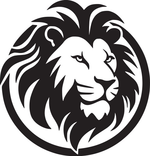 Lion white symbol sign 092016 Royalty Free Vector Image