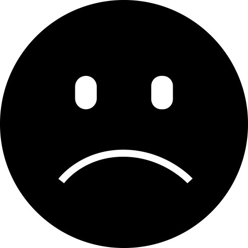 Negative Smiley Face Blue Monday Sad Emoji Face Sticker Royalty Free