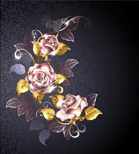 Rose from pink gold Royalty Free Vector Image - VectorStock