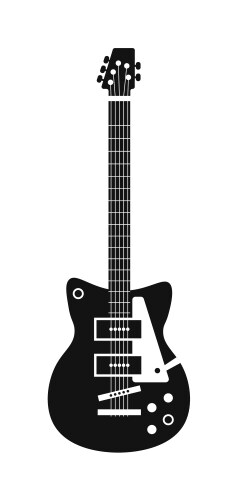 Electric and bass guitar headstock silhouettes Vector Image Electric and bass guitar headstock silhouettes Vector Image