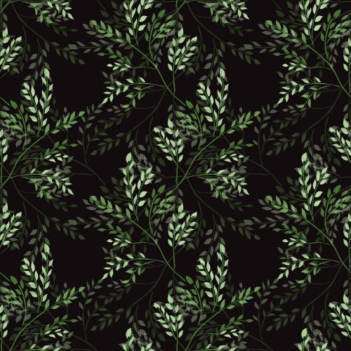 Floral seamless pattern beautiful dark background Vector Image