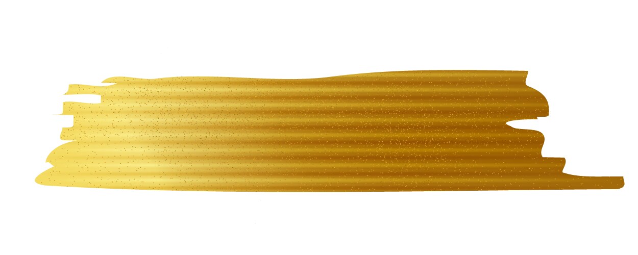 Gold paint brush stroke Royalty Free Vector Image