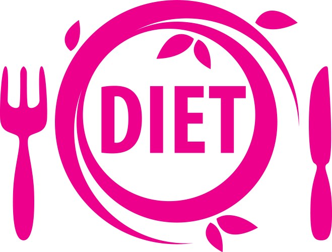 Logo for diet Royalty Free Vector Image - VectorStock