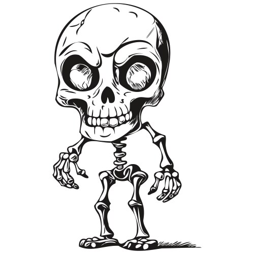 Human skeleton bones and joints sketch Royalty Free Vector