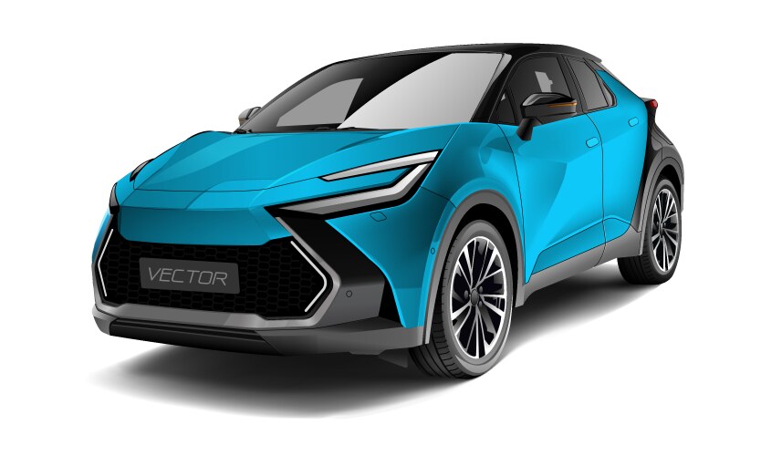 Realistic blue car sport two tone luxury Vector Image