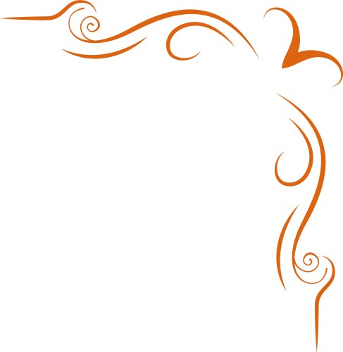 Corner border calligraphy line Royalty Free Vector Image