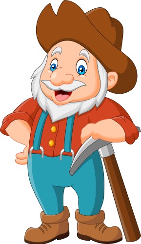 Cartoon gold prospector Royalty Free Vector Image