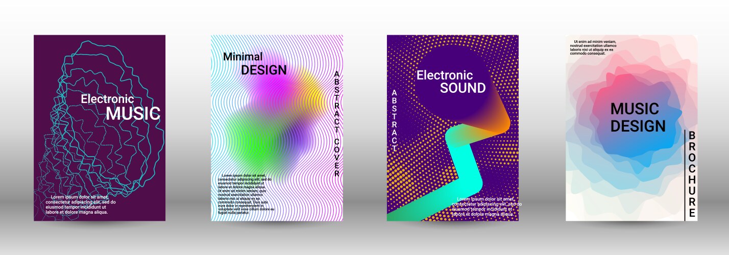 Creative sound backgrounds Royalty Free Vector Image