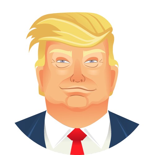 Donald Trump Caricature Royalty Free Vector Image