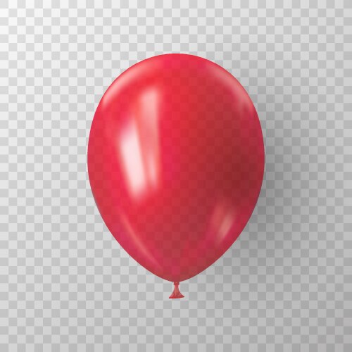 3d realistic red transparent balloon usa Vector Image