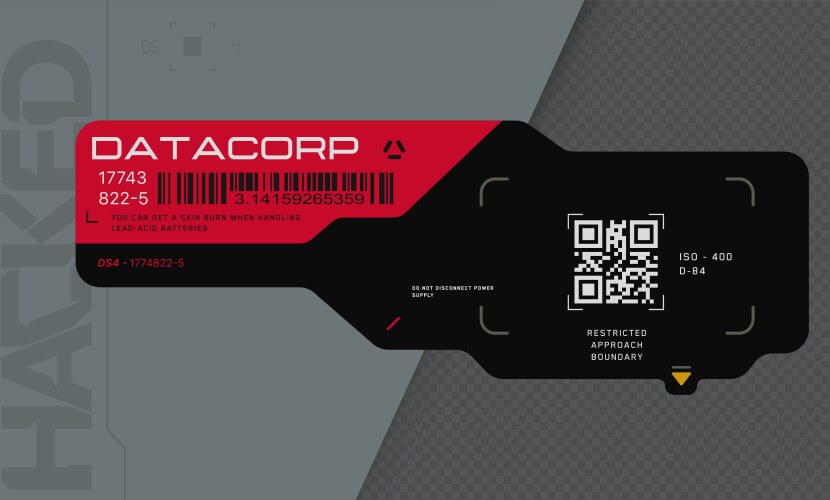 Cyberpunk decal sticker label Royalty Free Vector Image