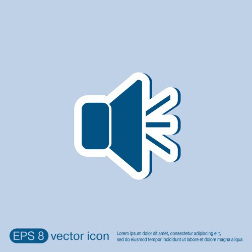 Loudspeaker volume icon sound Royalty Free Vector Image