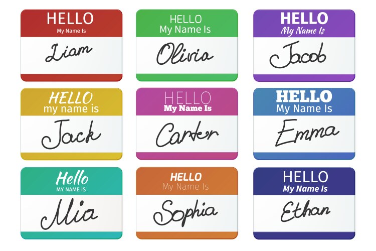 Hello Name Tag Vector Images (over 510)