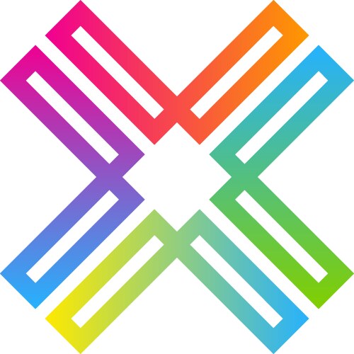 Pixel letter x logo icon design Royalty Free Vector Image