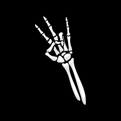 Praying skeleton hands Royalty Free Vector Image