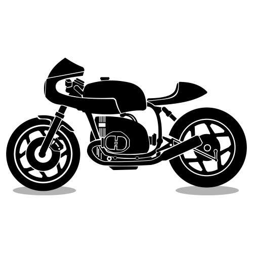 Dark blue motorcycle Royalty Free Vector Image