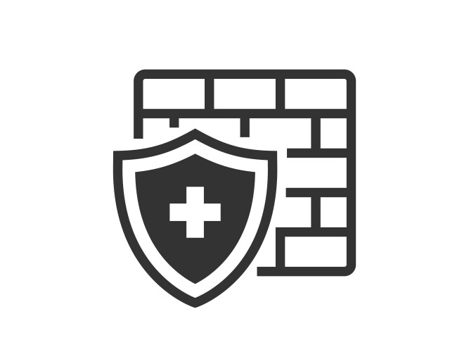 Antivirus firewall icon on white background Vector Image