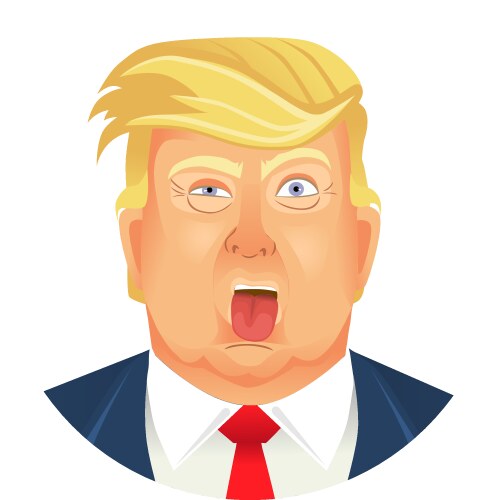 Trump Face Cartoon Vector Images (90)