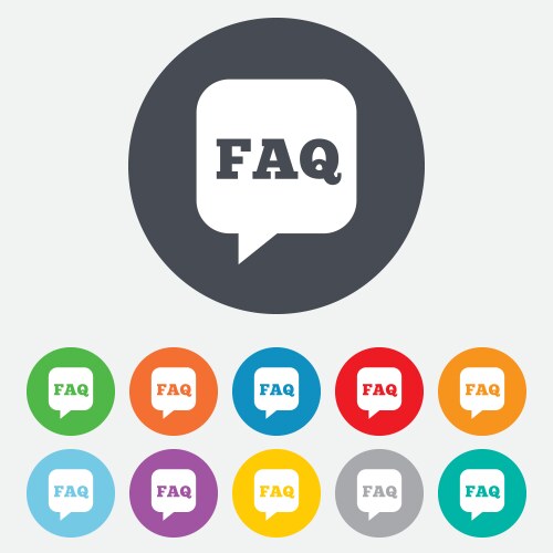 Faq icon Royalty Free Vector Image - VectorStock