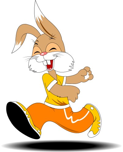 Quick rabbit Royalty Free Vector Image - VectorStock