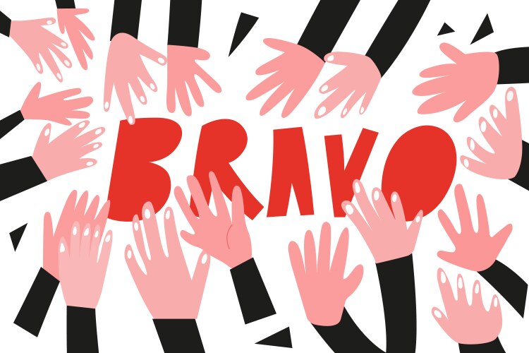 Human hands clapping banner with text place Vector Image