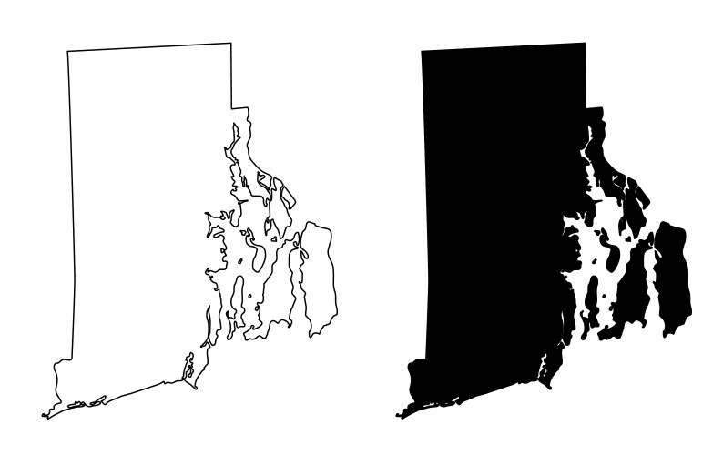 Rhode island county map Royalty Free Vector Image