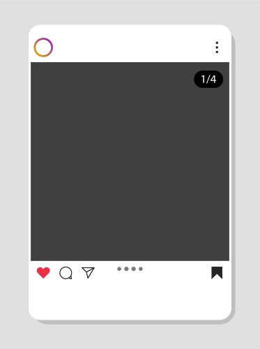 Social network post frame Royalty Free Vector Image