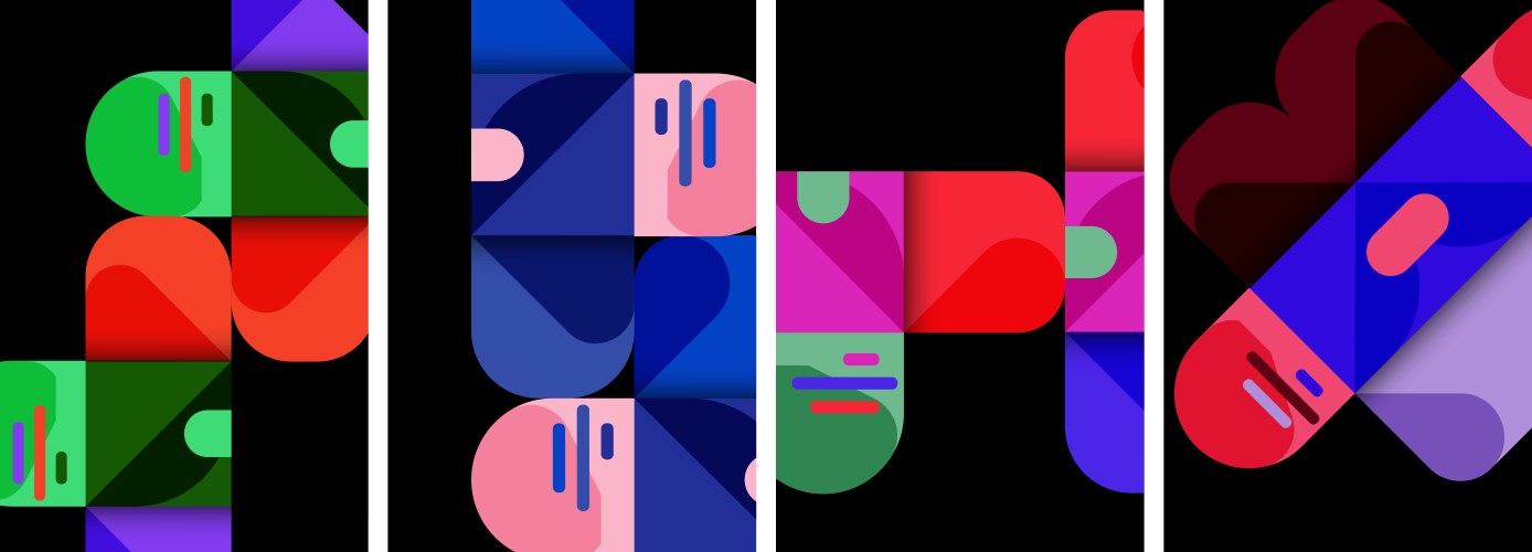 Balance movement geometric backgrounds poster Vector Image