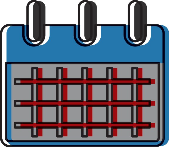 Calendar schedule symbol Royalty Free Vector Image