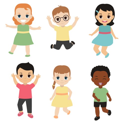 Children With Abc Royalty Free Vector Image Vectorstock